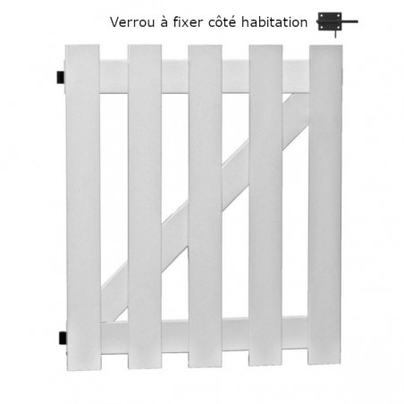 Portillon PVC standard SOULAC blanc 1000x1150 mm