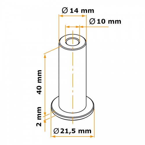 Fourreau de gond volet battant, 10 à 14 mm pas cher